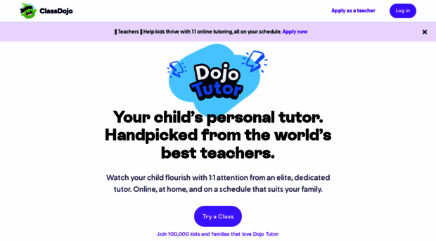 experiences.classdojo.com - Dojo Tutor: Online tutoring fr ...