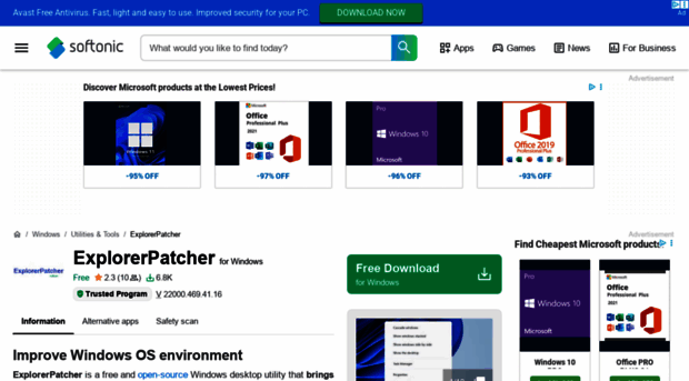 explorerpatcher.en.softonic.com - ExplorerPatcher - Download - Explorer ...
