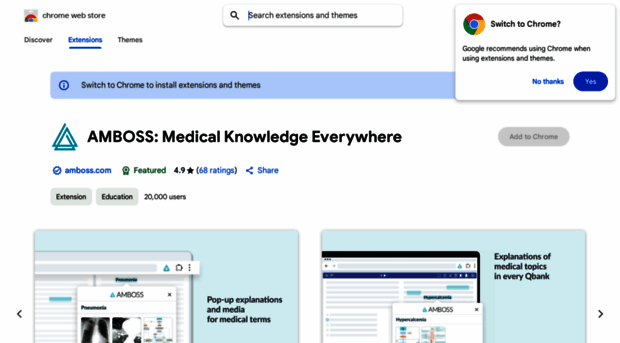 extension.amboss.com - AMBOSS: Medical Knowledge Ever... - Extension AMBOSS