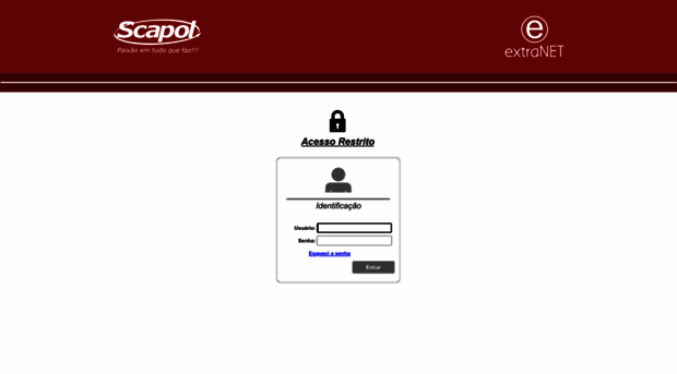 extranet.scapol.com.br - Scapol - EXTRANET - EXTRANET Scapol