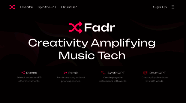 fadr.com - AI Music Maker - Fadr - Fadr