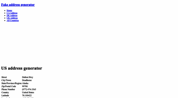 fakexy.com - Fake address generator US - Ra... - Fake Xy