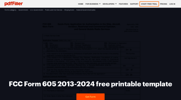 fcc-form-605.pdffiller.com - pdfFiller. On-line PDF form Fi... - Fcc ...