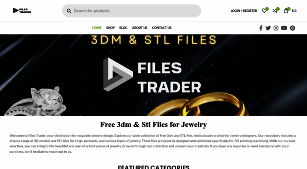 files-trader.com - Jewellery 3dm and STL files fr... - Files Trader