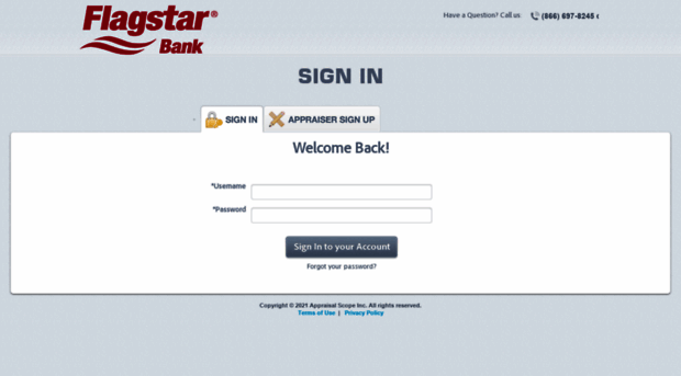 flagstar.appraisalscope.com - Login - Flagstar Appraisalscope