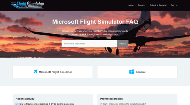 flightsimulator.zendesk.com - Microsoft Flight Simulator Sup ...
