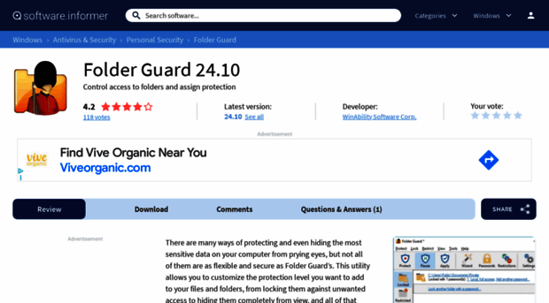 folder-guard.informer.com - Folder Guard Download - Lock y... - Folder ...