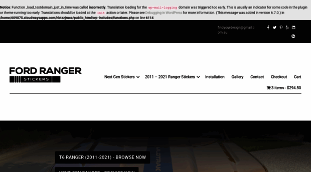 fordrangerstickers.com.au - Ford Ranger Stickers Home | Ai... - Ford ...