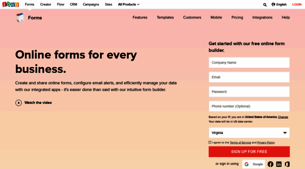 forms.zoho.in - Form Builder | Create Free Onl... - Forms Zoho