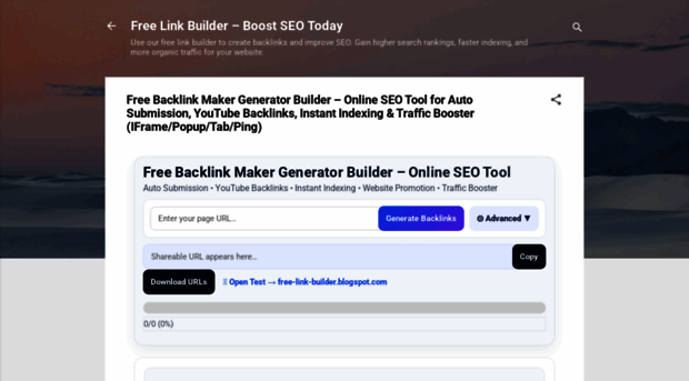 free-link-builder.blogspot.com - Free Backlink Maker Generator ...