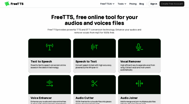 freetts.com - FreeTTS: Free Online Text to S... - FreeTTS