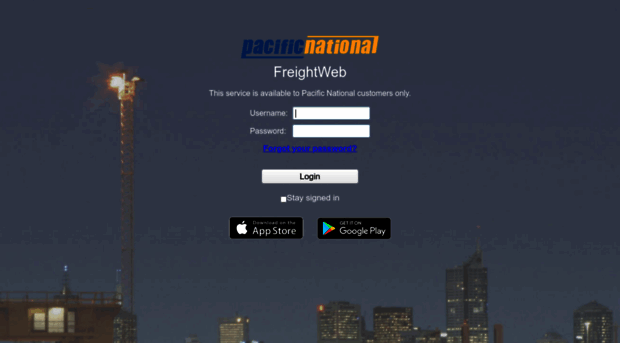 freightweb.pacificnational.com.au - FreightWeb Login - Freight Web ...