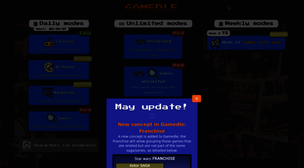 gamedle.wtf - GAMEDLE - GAMEDLE