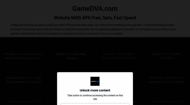 gamedva.com - MOD APK Games, Apps Free for A... - GameDVA