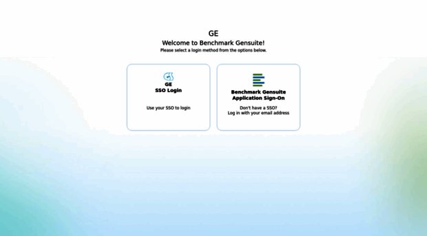 ge.benchmarkdigital.com - GE Benchmark Gensuite Sign-On ... - GE ...