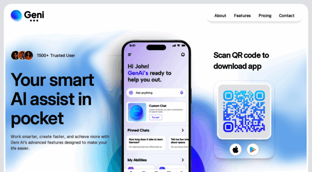geniai.framer.website - GeniAI- Mobile App Template - GeniAI Framer
