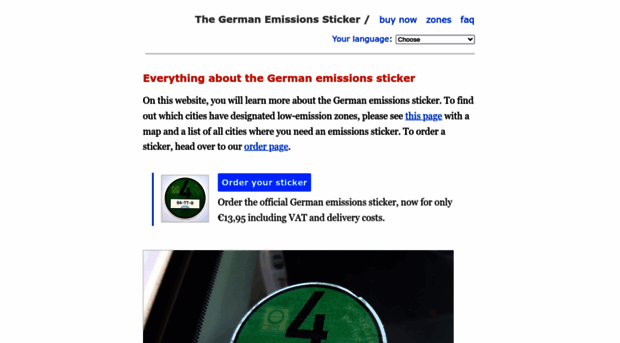 germanemissionssticker.com - Order the official German emis... - German ...