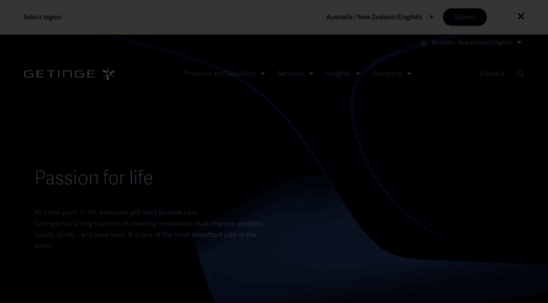 getinge.com.au - Welcome to Getinge - Getinge - Getinge