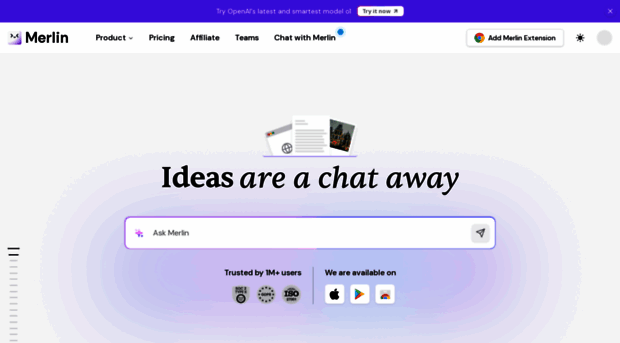 getmerlin.in - Merlin AI | Ask AI to Research... - Get Merlin
