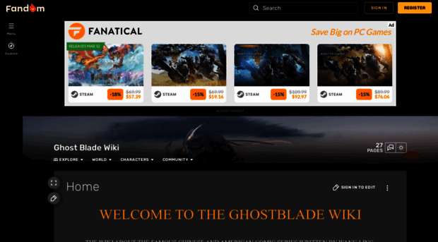 ghost-blade.fandom.com - Ghost Blade Wiki | Fandom - Ghost Blade Fandom