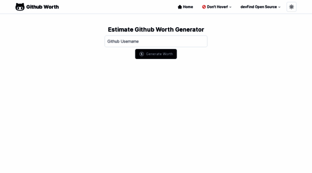 github-worth.vercel.app - Github Worth - Github Worth Vercel