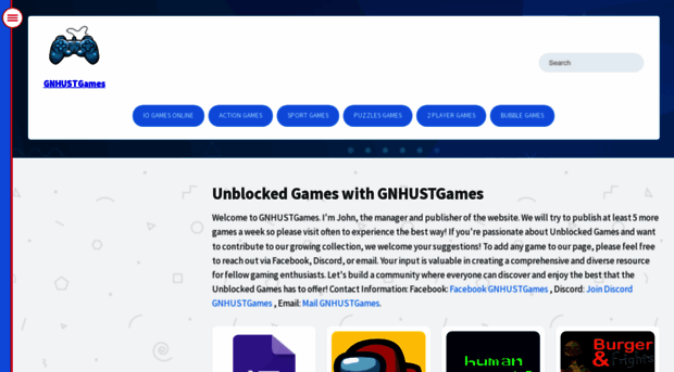 gnhustgames.org - GNHUSTGames - Free Unblocked G... - GNHUSTGames