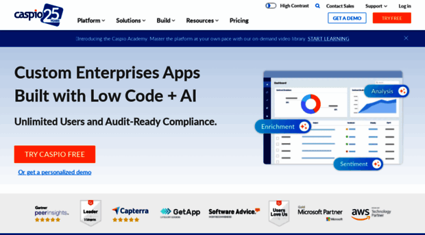 go.caspio.com - Low-Code Platform - Build Onli... - Go Caspio