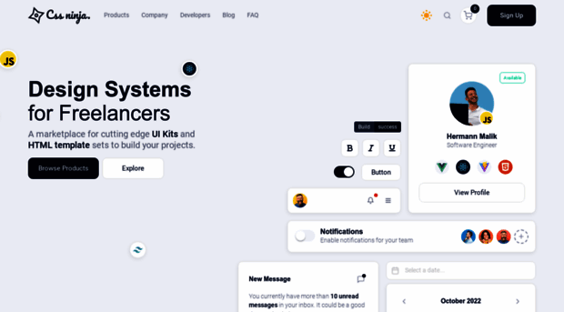 go.cssninja.io - UI Kits for Developers and Web... - Go Cssninja
