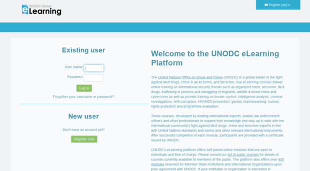 golearn.unodc.org - UNODC eLearning: Log in to the... - Golearn UNODC