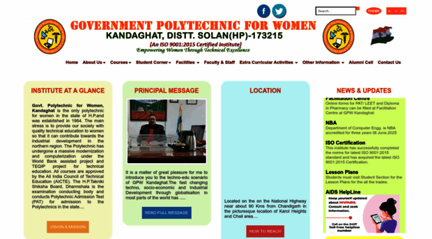 gpcwkandaghat.nic.in - Home| Government Polytechnic f... - Gpcw Kandaghat