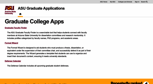 graduateapps.asu.edu - Graduate College Apps | ASU Gr... - Graduate ...