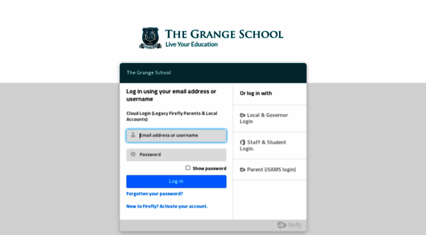 grange.fireflycloud.net - Login - The Grange School - Grange Fireflycloud