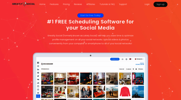greatlysocial.com - AI Social Media Scheduler & Co... - Greatly Social