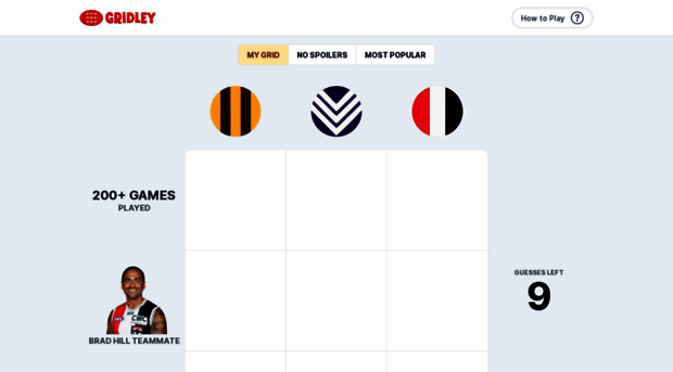 gridleygame.com - Gridley | Footy Grid Game for ... - Gridley Game