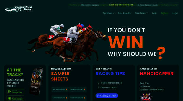 guaranteedtipsheet.com - Horse Racing Tips and Picks | ... - Guaranteed ...