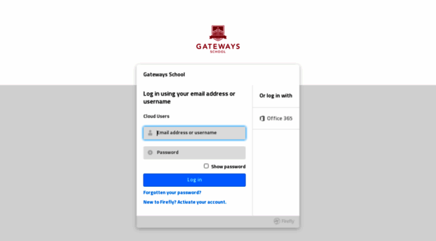 gways.fireflycloud.net - Login - Gateways School - Gways Fireflycloud