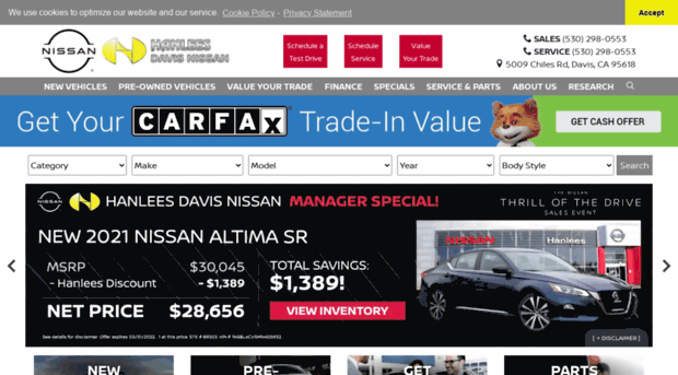 hanleesdavisnissan.com - Nissan Dealership in Davis CA ... - Hanlees ...