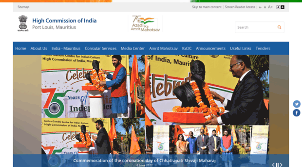 hcimauritius.gov.in - High Commission of India, Port... - Hci Mauritius