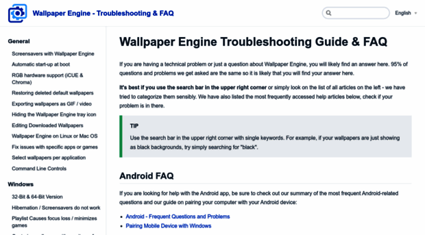 help.wallpaperengine.io - Wallpaper Engine Troubleshooti... - Help ...