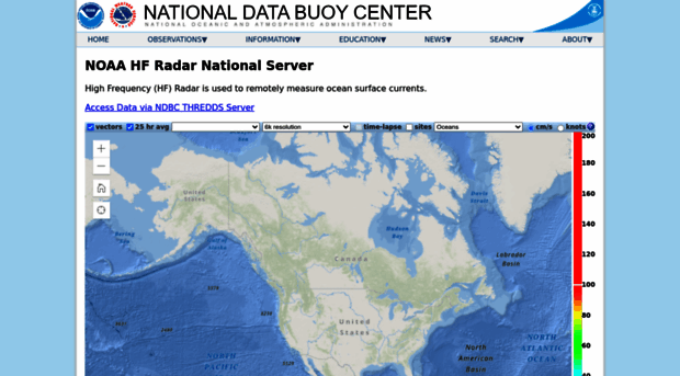 hfradar.ndbc.noaa.gov - NOAA HF Radar Server - HF Radar Ndbc NOAA