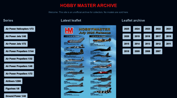 hobbymasterarchive.org - Hobby Master Archive - Hobby Master Archive