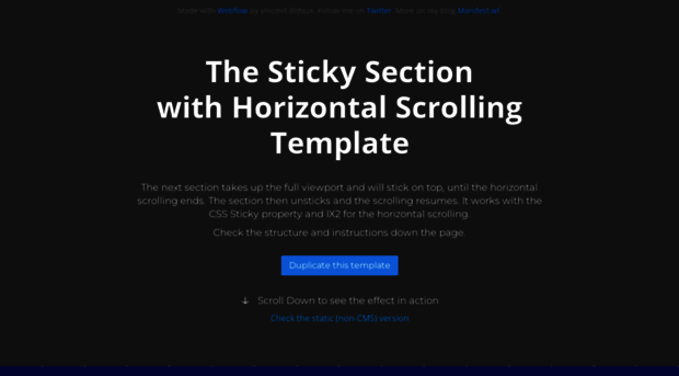 horizontal-scrolling-sticky-section.webflow.io - The Sticky Section with Horizo... - Horizontal ...