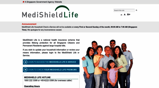household-check.moh.gov.sg - Home - MediShield Life - Household Check Moh