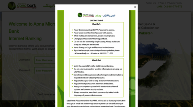 ibanking.apnabank.com.pk - Apna Bank - I Bank Ing Apna