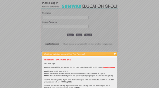 ibethink.sunway.edu.my - iZone Login - Sunway Student P... - Ibethink ...