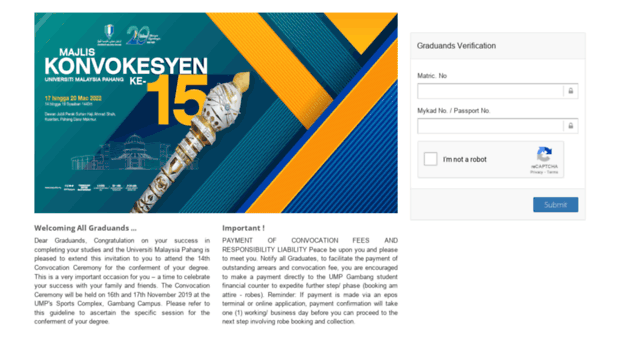 icms.ump.edu.my - UMP Convocation - Icms UMP