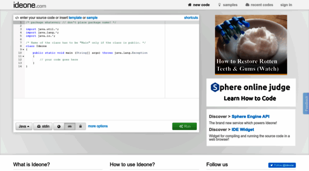 ideone.com - Online Compiler and IDE >> C/C... - Ideone