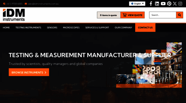 idminstruments.com.au - Second Home Page - IDM Instrum... - IDM Instruments