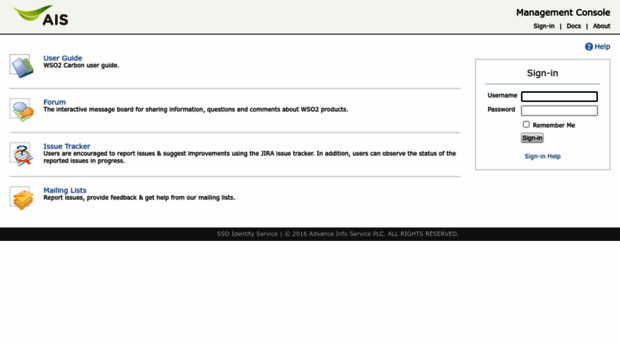 ids.ais.co.th - WSO2 Management Console - Ids Ais