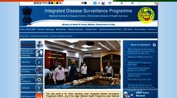 idsp.mohfw.gov.in - Home :: Integrated Disease Sur... - IDSP Mohfw